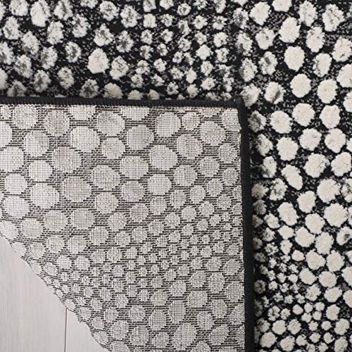 SAFAVIEH Lurex Collection Runner Rug - 2' x 8', Black & Light Grey, Modern Abstract Design, Non-Shedding & Easy Care, Ideal for High Traffic Areas in Living Room, Bedroom (LUR185Z)