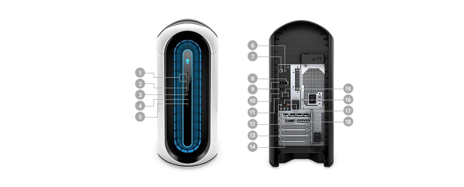 Dell Alienware Aurora R12 Gaming Desktop (2021) | Core i7-512GB SSD - 16GB RAM - RTX 3070 | 8 Cores @ 5 GHz - 11th Gen CPU - 8GB GDDR6 Win 11 Pro (Renewed)