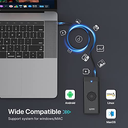 M.2 NVME SSD Enclosure with Cooling Fan, 10 Gbps USB C 3.2 Gen 2 PCIE NVME Adapter, 6Gbps SATA, M.2 Reader with Aluminum Case Support UASP Trim for PCIe M-Key(B+M Key) SSD 2242/2260/2280