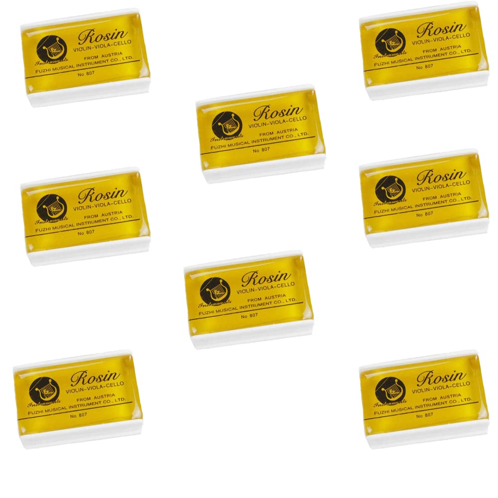 Geva Natural Violin Rosin 8 pack Violin Rosin Light Low Dust Resin Suit for Violin Viola & Cello