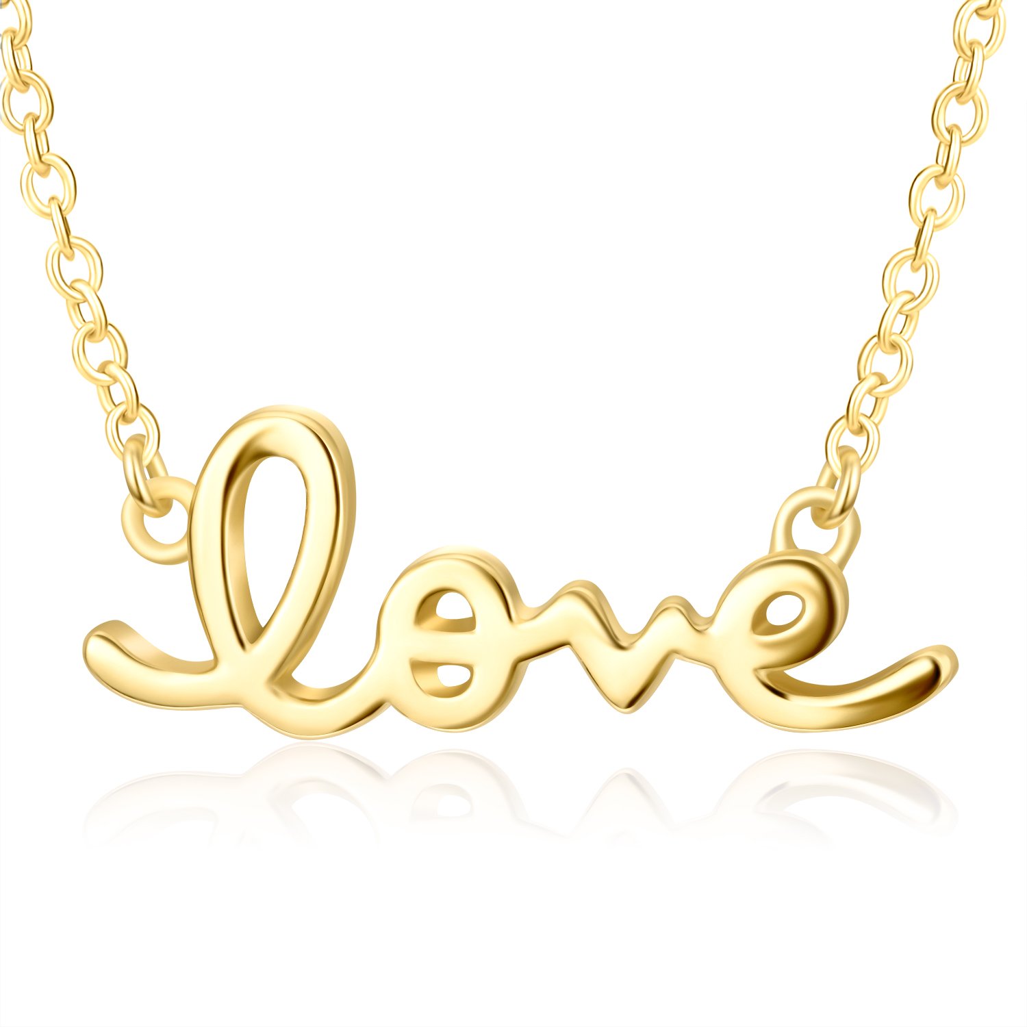 Cursive Love Necklace | 925 Sterling Silver | Valentine's gift