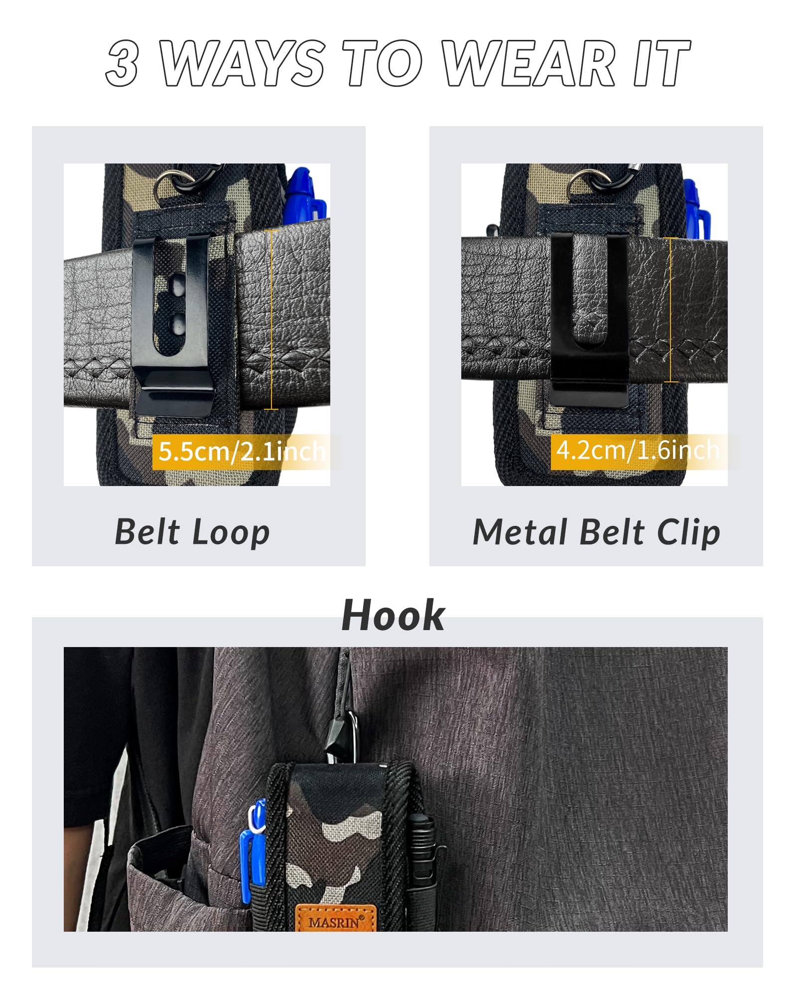 Multitool Sheath-Multi Tool Pouch,Multi Tool Sheath for Belt,Multitool Case,Pocket Knife Belt Holder,Small Tool Pouch Compatible with Multitool Accessories with Leather Logo and Belt Clip for Man