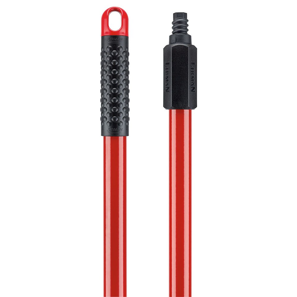 Libman Commercial 601 Steel Handle, Nylon Standard Thread, 60" Long x 1" Thick, Red (Pack of 6)