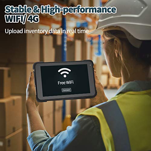 MUNBYN Android Barcode Scanner 082Pro, Android 12 Barcode Scanner, Equipped with Honeywell HS7 Barcode Scanner, and Rugged Android Tablet Scanner IRT01, 8-inch Tablet Android 10