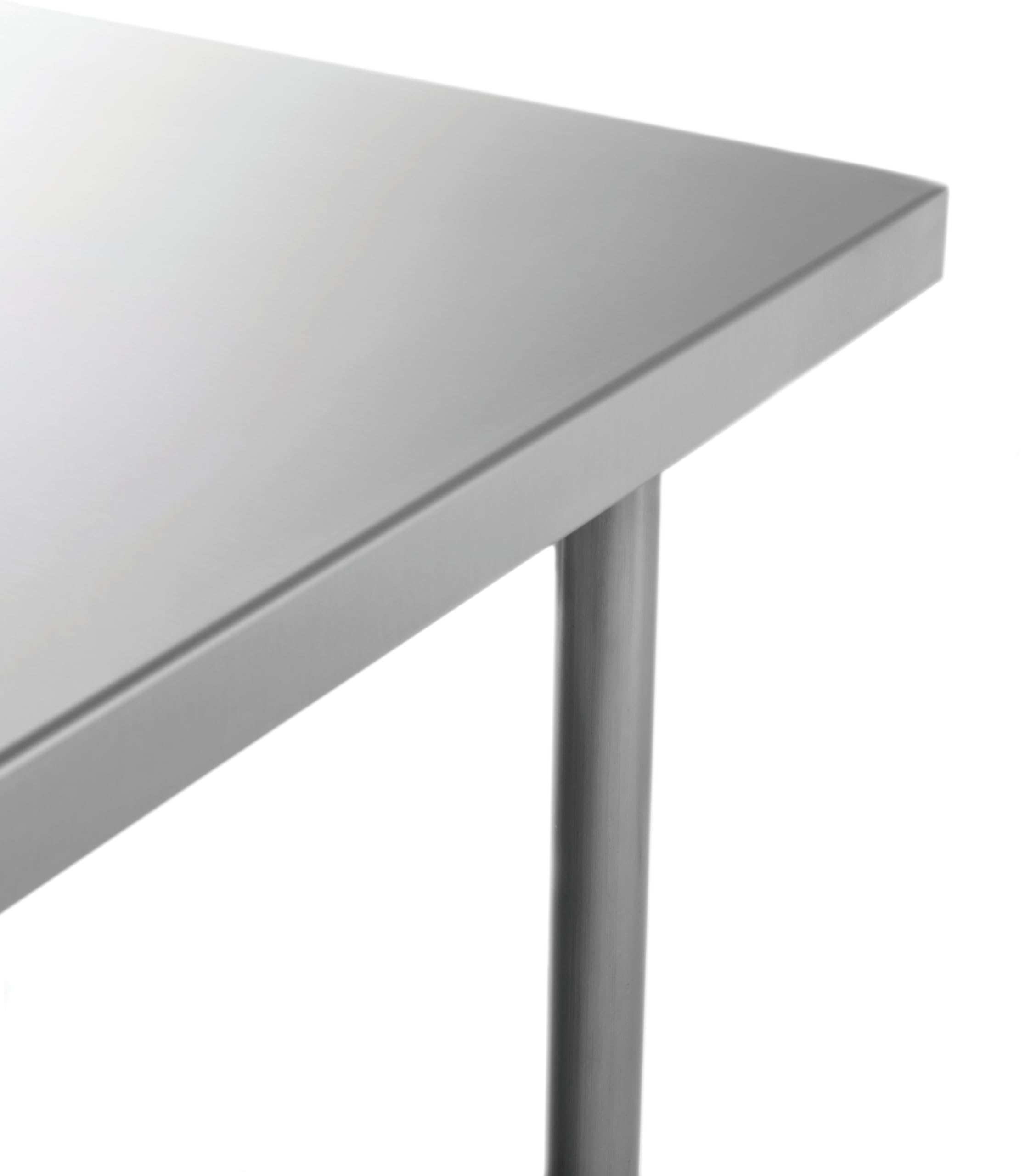 Kratos Commercial Worktable, All-Stainless Steel Kitchen Prep Table with Undershelf and Backsplash, 48"Dx30"W, NSF, 16ga/304SS (28W-314)