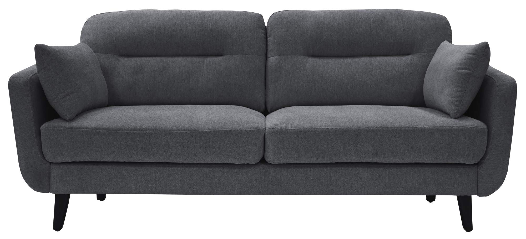 Serta Sierra Living Room Modern Design Microfiber Upholstered Couch Ideal for Smaller Spaces, 73" Sofa, Slate Gray