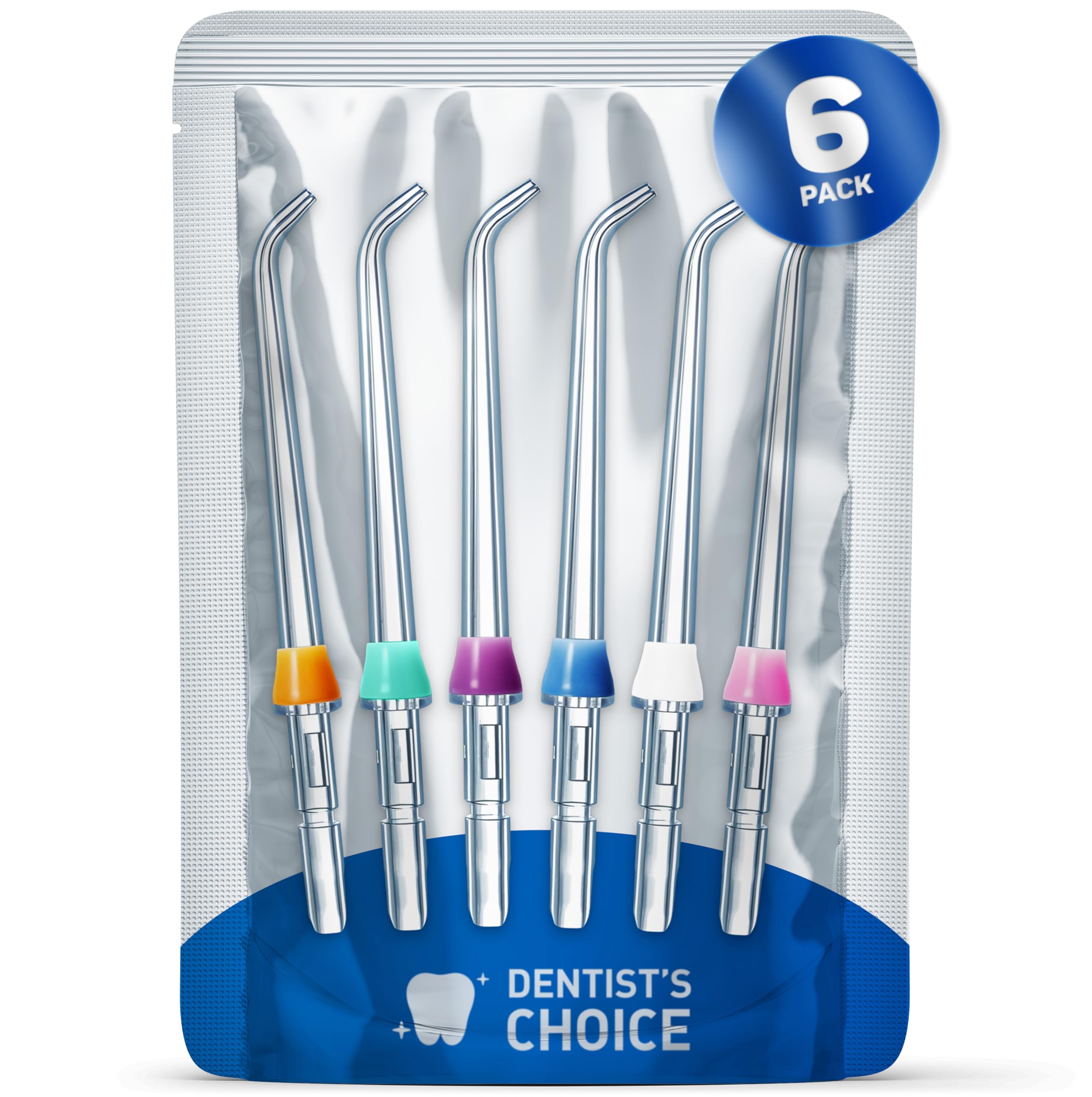 Replacement Heads for Waterpik, Water Flosser Replacement Tips for Waterpik (6 Classic Jet Tips with Case)