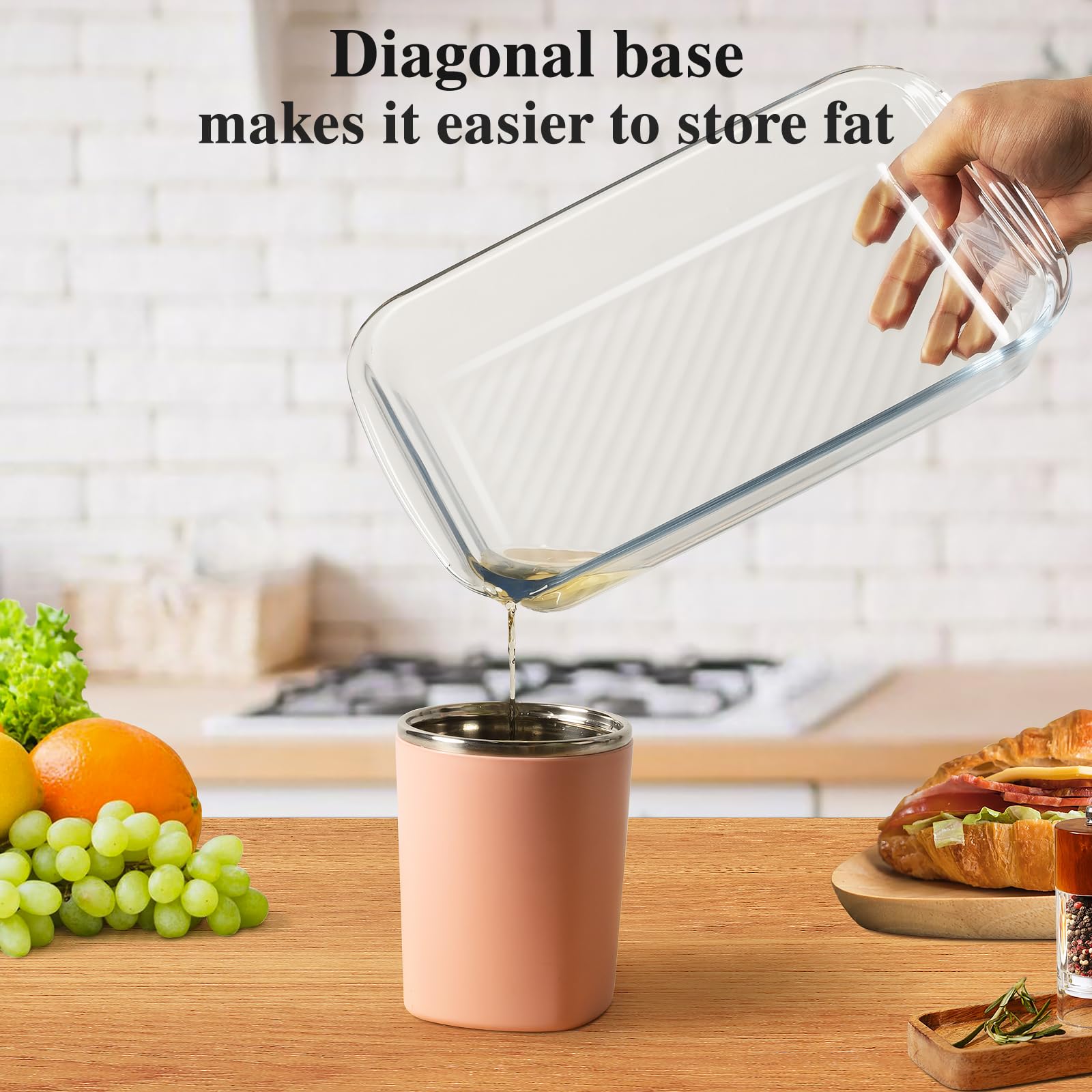 Microwave Bacon Cooker with Cover,Glass Airtight Bacon Container Keep for Refrigerator BPA Free Dishwasher and Microwave Oven Safe Refrigerator Organizers and Storage for Cheese lunchmeat Pizza Cooker