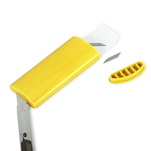 Gomake Wrapping Paper Cutter Utility knife 9mm Stainless Steel Handled Lockable Box Cutter with 30 Degree Snap Off Blades for Vinyl Film Cutting ,Craft Knife,Window Tint Gift Wrap Cutter