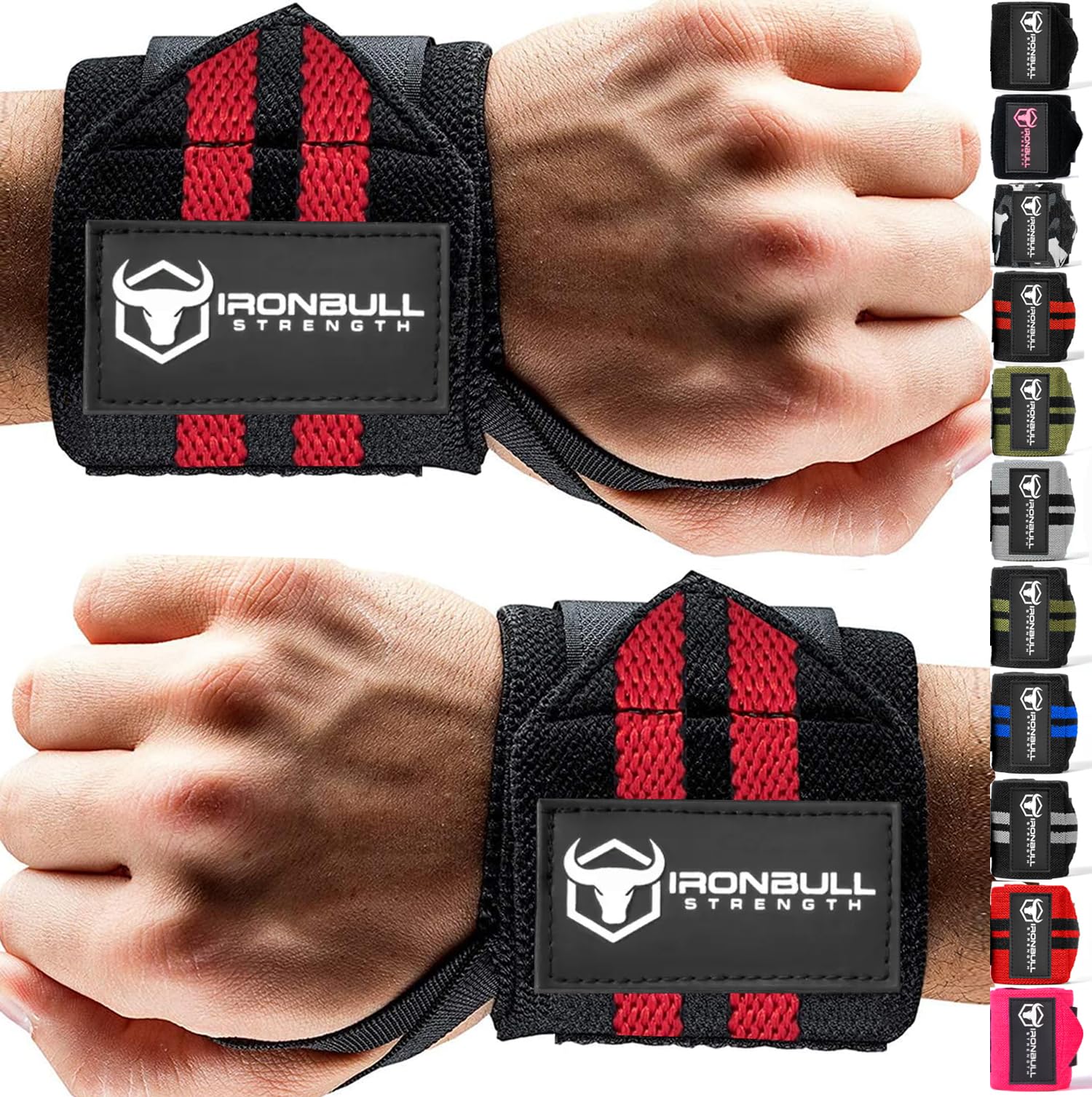 Wrist Wraps for Weightlifting (USPA & IPL Approved) - 18” Premium Quality Wrist Straps for Weightlifting - Weight Lifting Wrist Wraps with Thumb Loop - Best Gym Wrist Wraps for Lifting Weights, Curls & Dips - Lifting Wrist Wraps for Bench, Powerlifting &