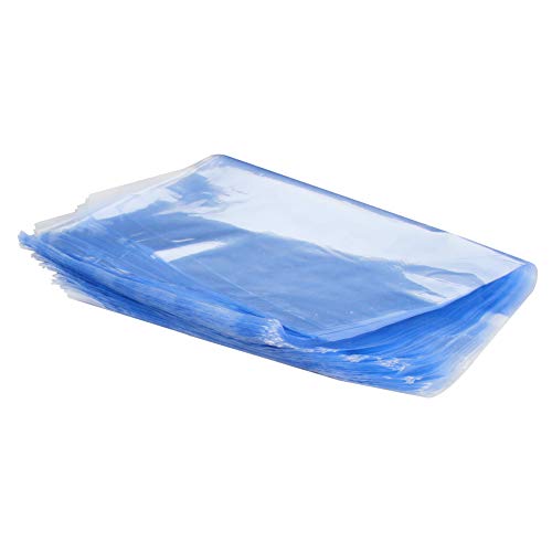 Othmro Shrink Bags, PVC Heat Shrink Wrap Bags, 18 x 26cm Shrinkable Wrapping Packaging Bags Industrial Packaging Sealer Bags,Light Blue 100pcs