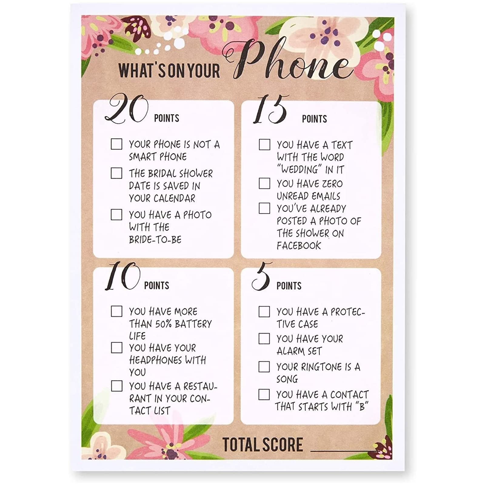 Set of 5 Bridal Shower Games for Engagement Celebrations, Bridal, Bachelorette, Anniversary, Wedding Party, Entertains 50 Guests