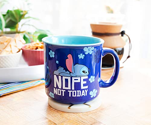 Disney Lilo & Stitch Nope Not Today Ceramic Camper Mug | Holds 20 Ounces