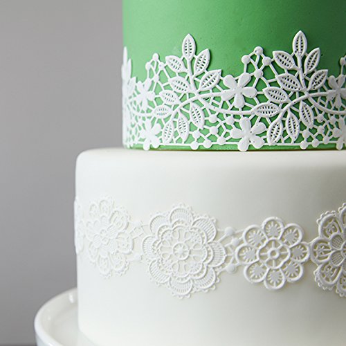 Global Sugar Art Blossoms & Vines Silicone Lace Mat by Chef Alan Tetreault