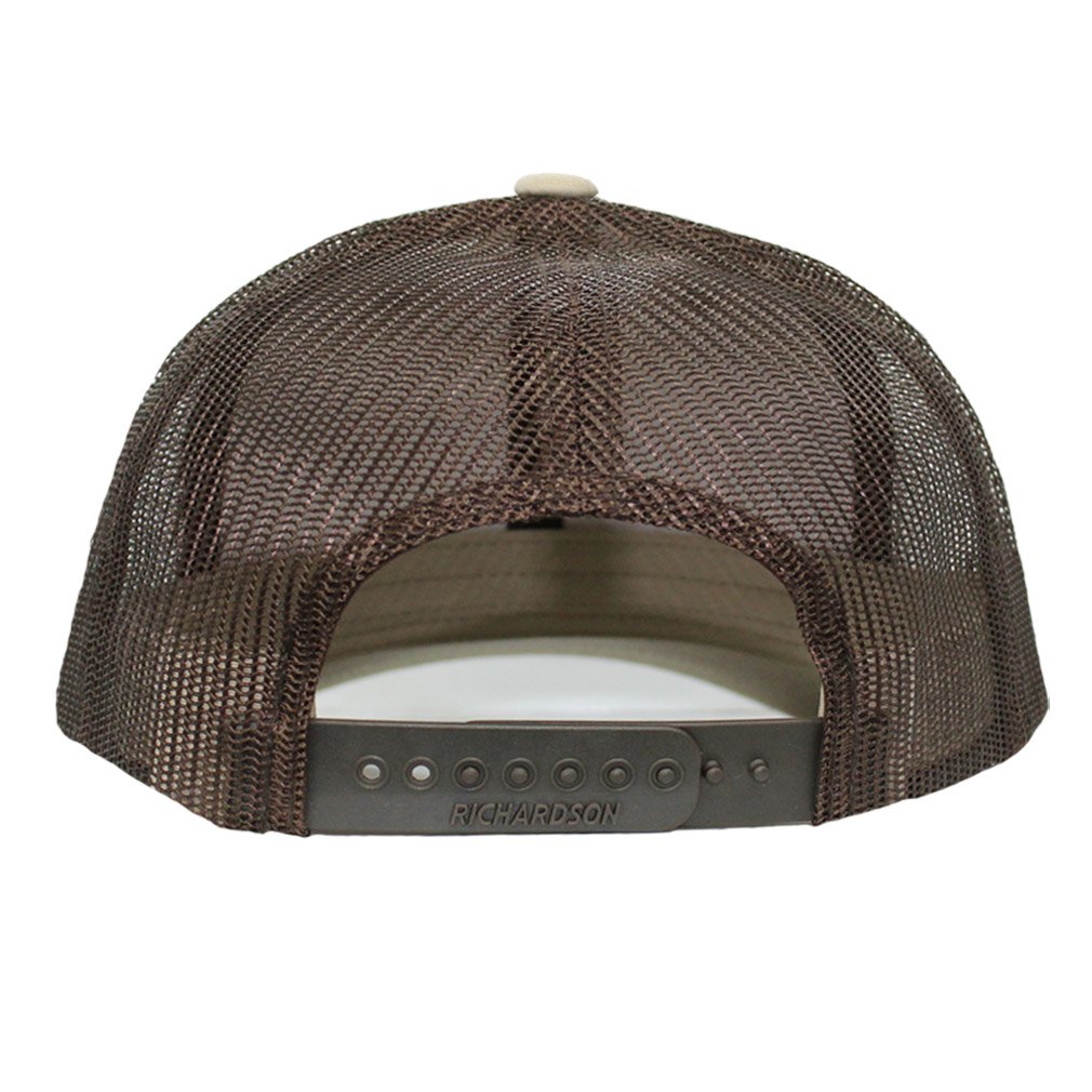 Custom Richardson Trucker Hat Angus Bull Embroidery Animal Name Polyester Baseball Mesh Cap Snaps - Khaki/Coffee, Personalized Text Here