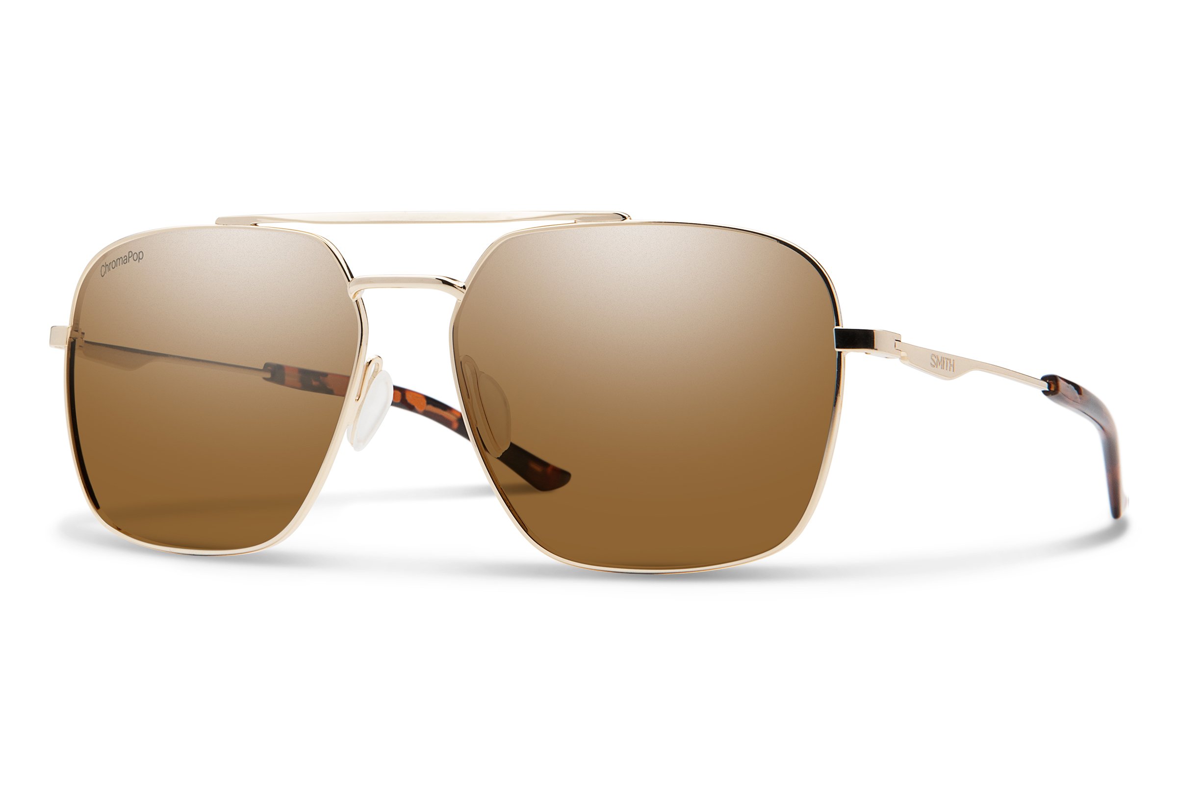 Double Down ChromaPop Sunglasses, Gold / ChromaPop Polarized Brown, Smith Optics Double Down ChromaPop Polarized Sunglasses