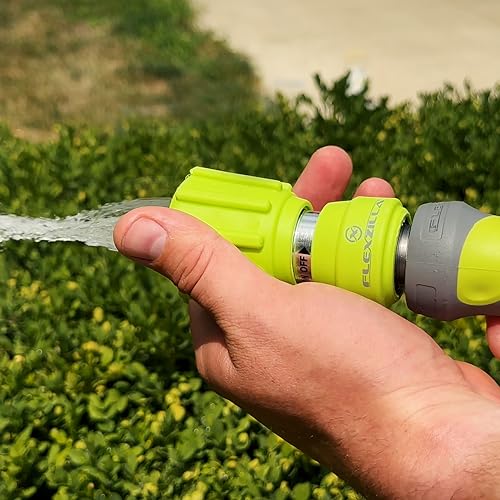 Flexzilla Garden Hose Nozzle - Heavy Duty Twist Action, NFZG62, ZillaGreenâ˘