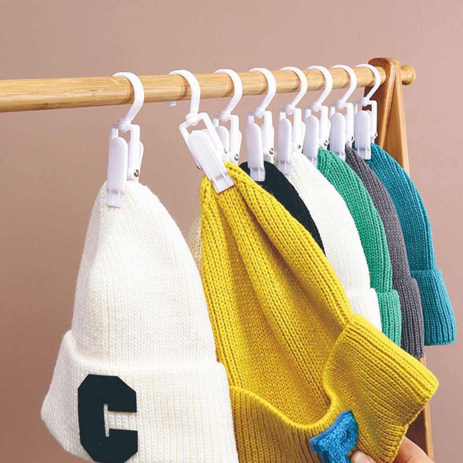 Small Curtain Clip Rotatable Plastic Hook Plastic Towel Clip Hat Clip Shoe Clip Multipurpose Curtain Hangers for Hats Multipurpose Small Curtain Clip