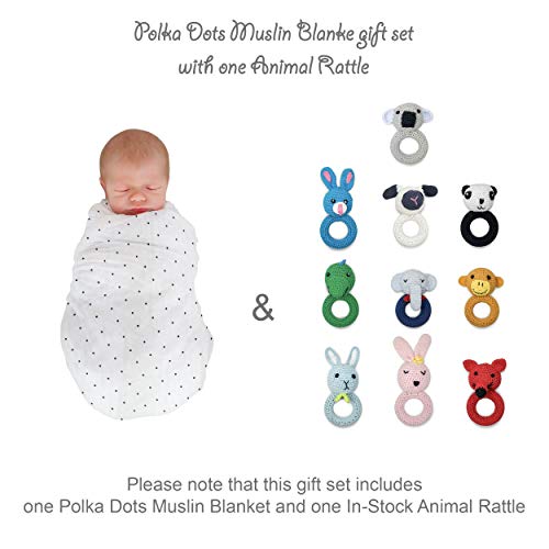 Cute New York Muslin Cotton Blanket (Polka Dots Set)