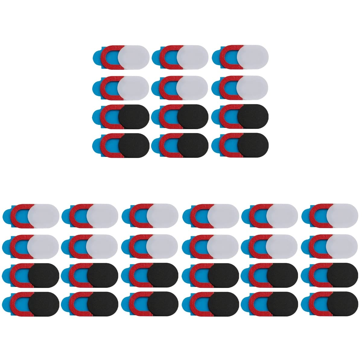 SOLUSTRE 36 Pcs Camera Cover Camera Privacy Protector Camera Privacy Cover Webcam Shield Webcam Slide Blocker Webcam Cover Slide Phone Webcam Cover Webcam Covers Metal White Abs Cover Plate