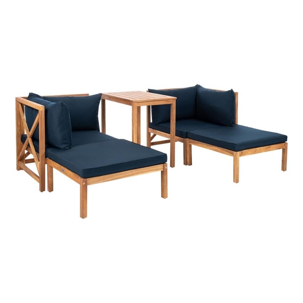 SAFAVIEH PAT6762A Outdoor Collection Ronson 5-Piece Dining Set