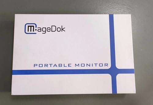 Magedok Portable Monitor,14”Touchscreen Monitor,FHD 1080p,100% sRGB Display,with USB-C,HDMI,Mini DP,Folding Kickstand Extend Second Screen for Laptop/PC/Phone/Switch/Xbox