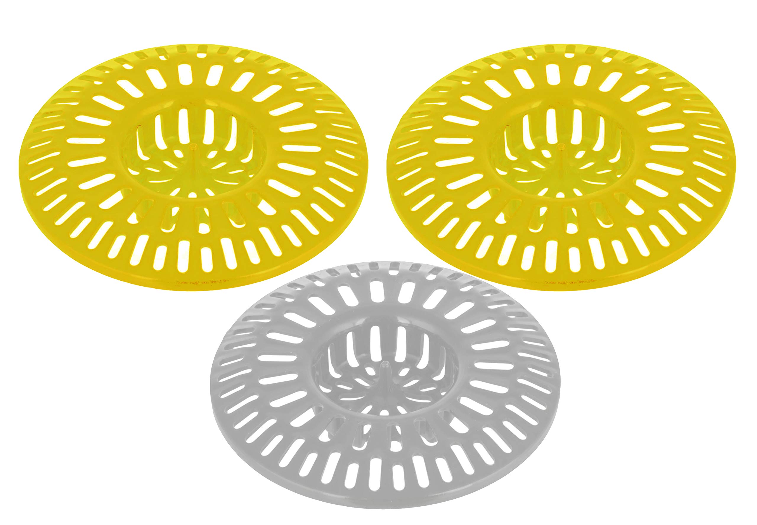 Shower Hair Catcher 3 inches - Pack of 2 - Kitchen Drain Stopper - Sink Basket Trap - Bathtub Protector Bath StrainerÊ