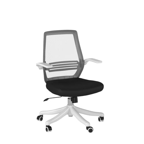 SIHOO Ergonomic Office Chair, Swivel Desk Chair Height Adjustable Mesh Back Computer Chair with Lumbar Support, 90° Flip-up Armrest (Black)