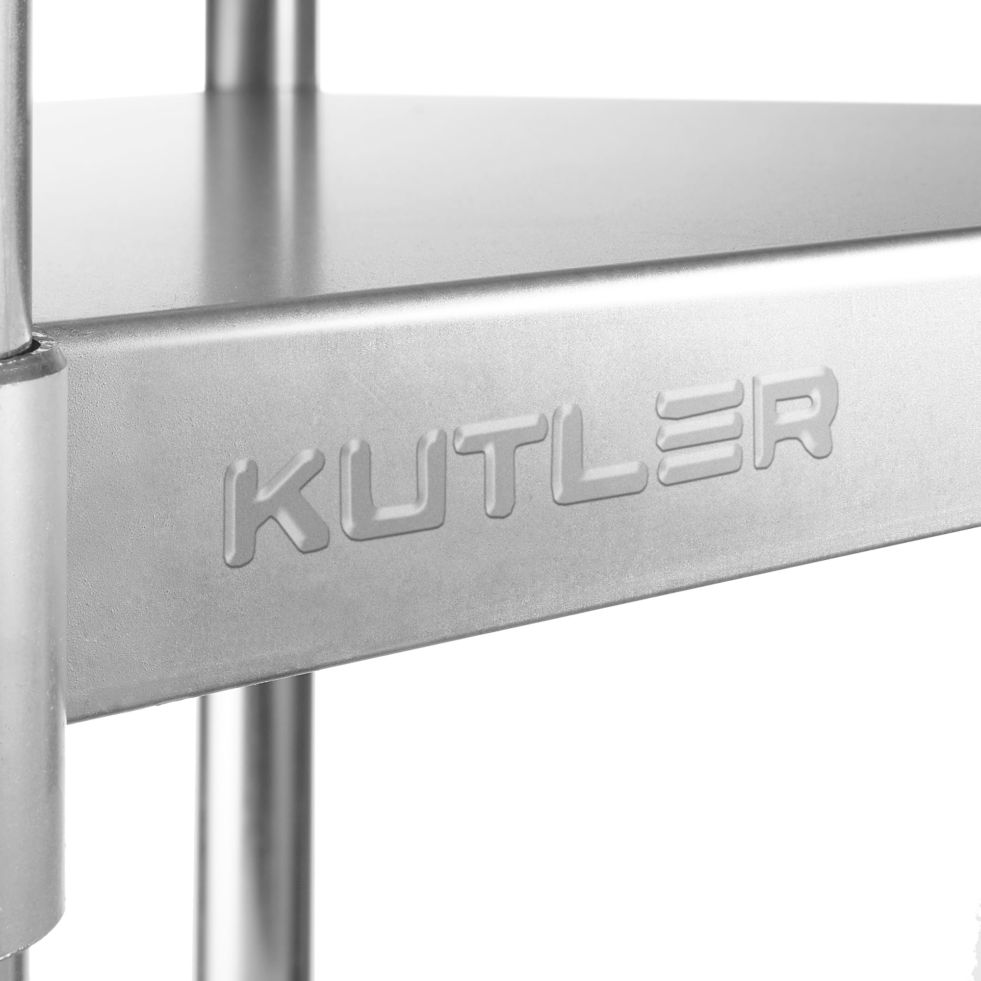 KUTLER Stainless Steel Table 24 x 12 Inches, NSF Heavy Duty Commercial Kitchen Prep and Work Table with Undershelf for Restaurant, Hotel, Home