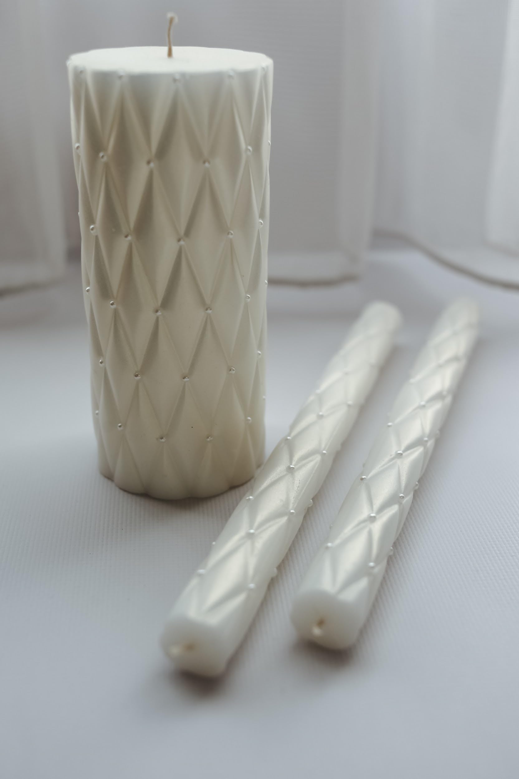 Magik Life Unity Candle Set for Wedding - Wedding Unity Set for Reception and Ceremony - Candle Sets - 6 Inch Pillar and 2 * 10 Inch Tapers