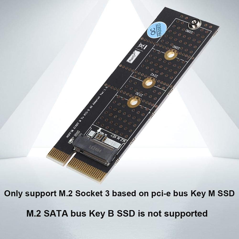 Diyeeni M.2 Nvme Key M SSD Solid State Unit to PCIE 4X Vertical Card with Heat Sink for M.2 2230/2242/2260/2280