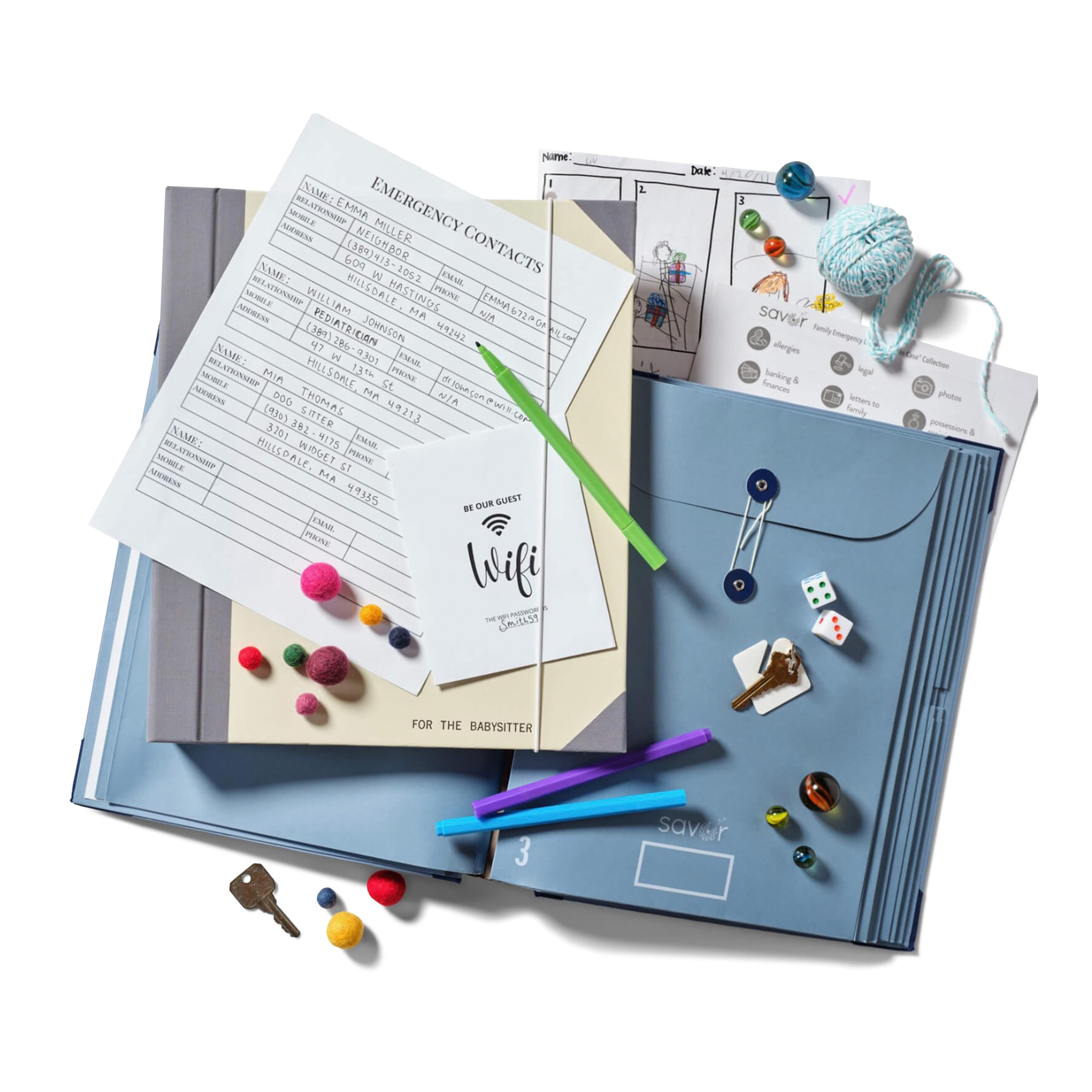 Savor | The Folio Document Organizer™ | Custom Dyed Cloth Bound Expanding File Folder for Important Papers, Emergency Binder, Birth Certificates, Social Security Cards, Passports, and Letters
