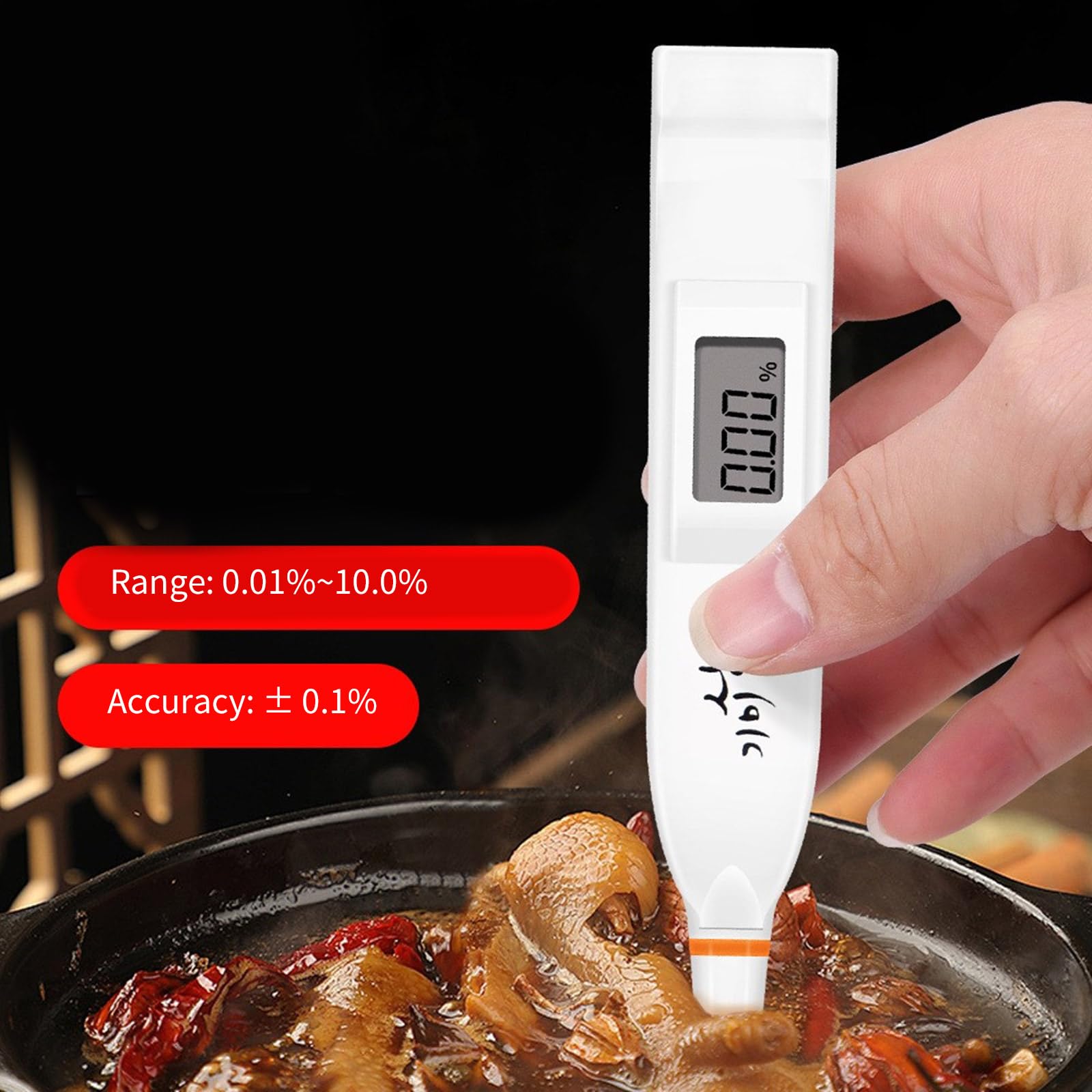 JinGuoZiLP Digital Salinity Meter Tester Pen Food Beverages Salts Content Water Quality TES
