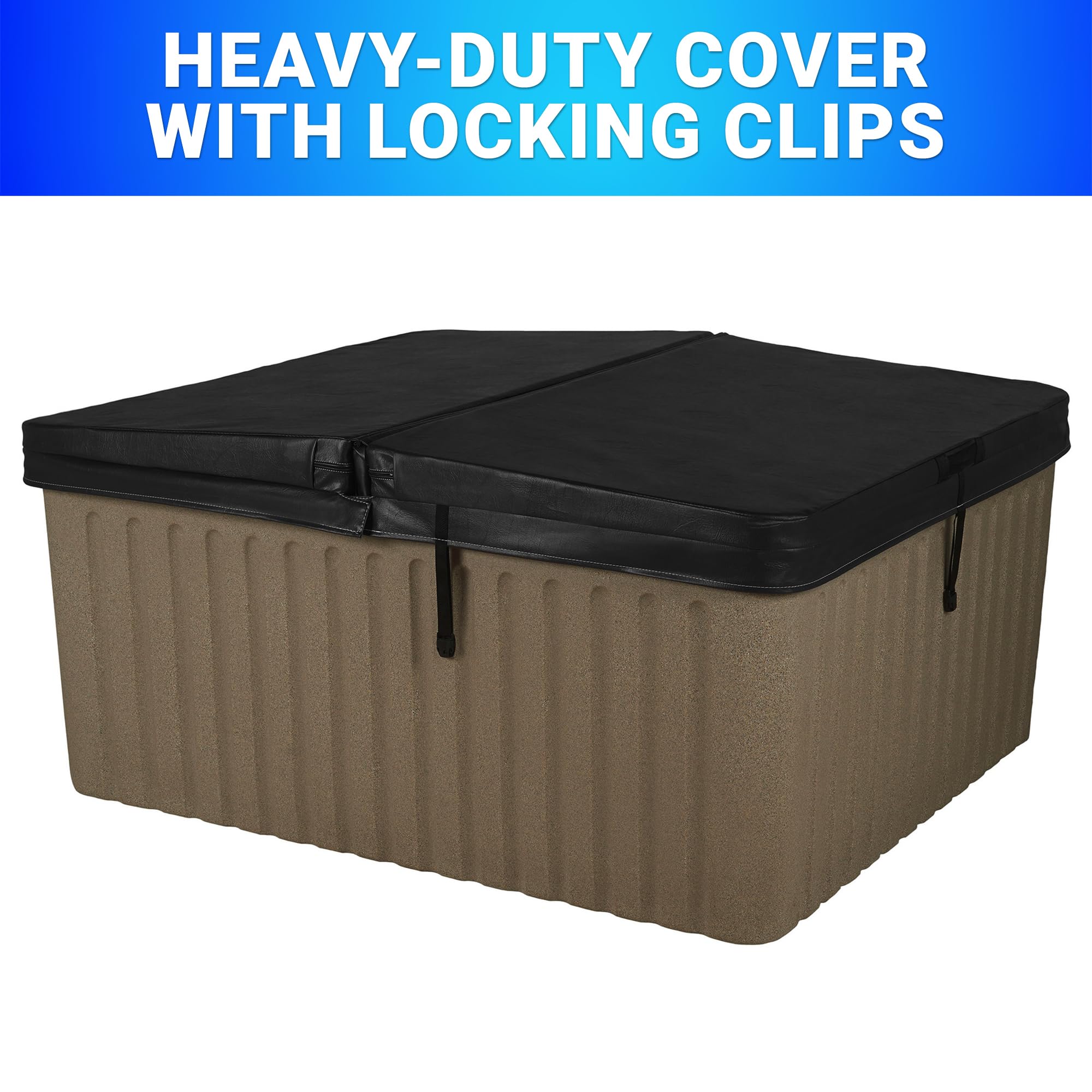 Essential Hot Tubs 14-Jet Newport Hot Tub, Seats 3-4, 3 Passive Therapy Seats Plus Full Body Massage Lounger, Cobblestone