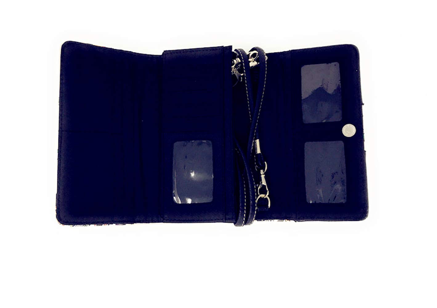 Texas West Western Rhinestone Flora Sugar Skull Crossbody Small Pouch Wallet in 3 colors (Purple)