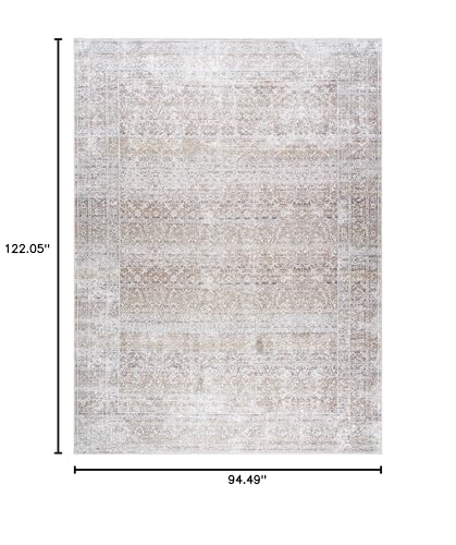 Livabliss x Our PNW Home Rainier Updated Traditional Washable Area Rug, 7'10" x 10'2", Taupe