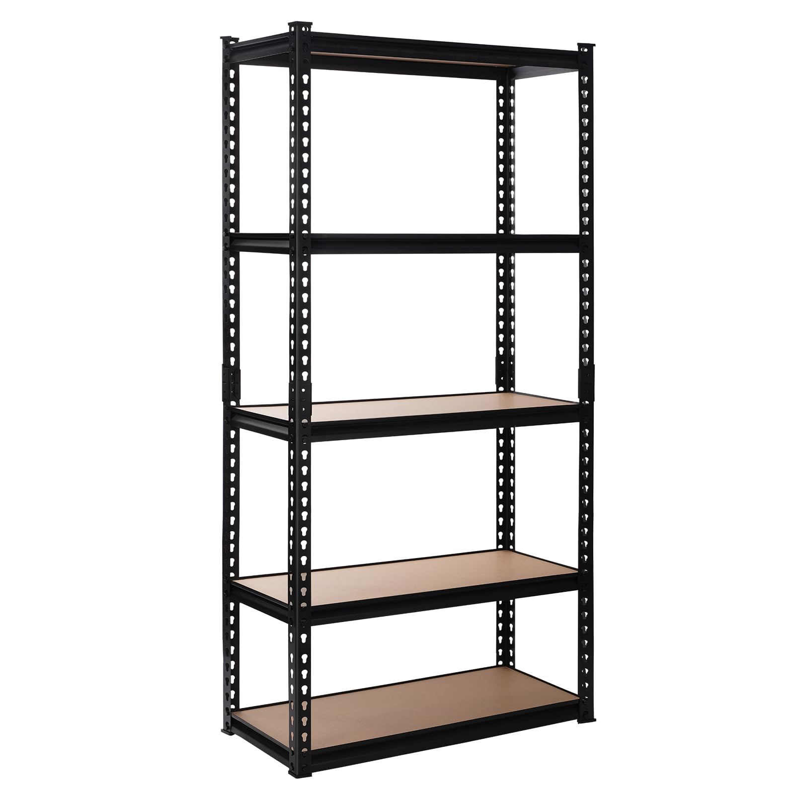PACHIRA E-Commerce 5 Tier Storage Shelves 31.5" W x 15.75" D x 72" H, Adjustable Metal Shelving Heavy Duty Garage Shelving Unit Utility Rack Shelf for Storage Warehouse Pantry Closet, Black