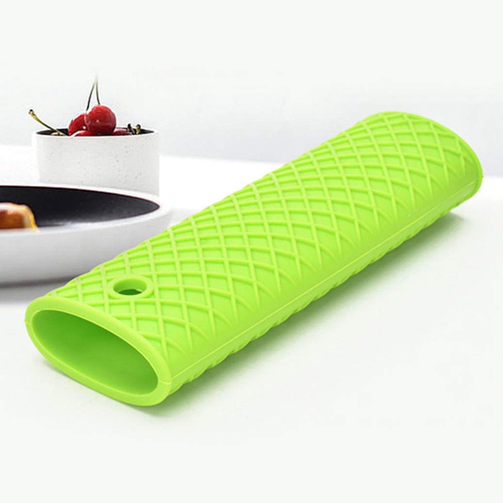 GOMYIE Heat Protecting Hot Holder Silicone Pot Handle Cover for Cast Iron Skillets & Metal Frying Pans