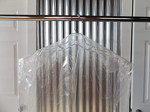 NAHANCO NTP372, Perforated Plastic Garment Bags On A Roll, Opening At Top, 72"H -Clear (Roll of 350)