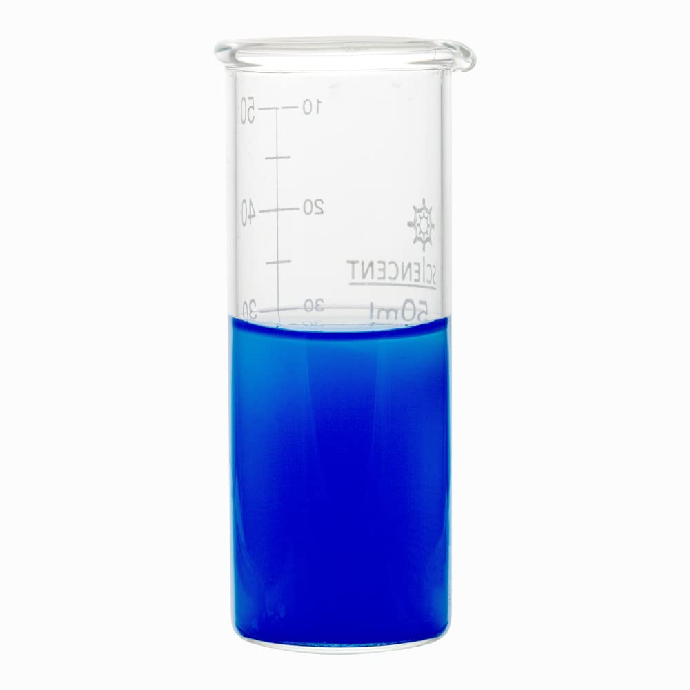 Sciencent Glass Beakers (50ml Tall Form)