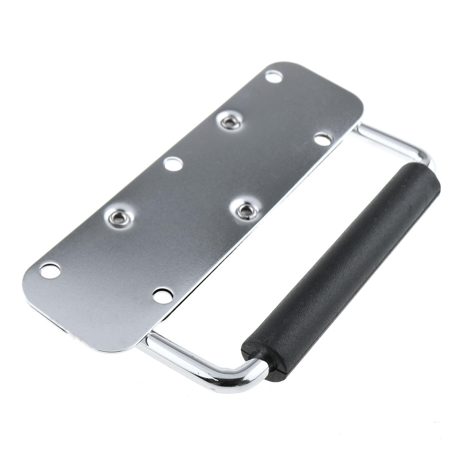 MEETOOT 2PCS 5.51x3.14 inch 304 Stainless Steel Spring Loaded Box Handle with Rubber Grip Suitable for Garage Ship Household Speaker