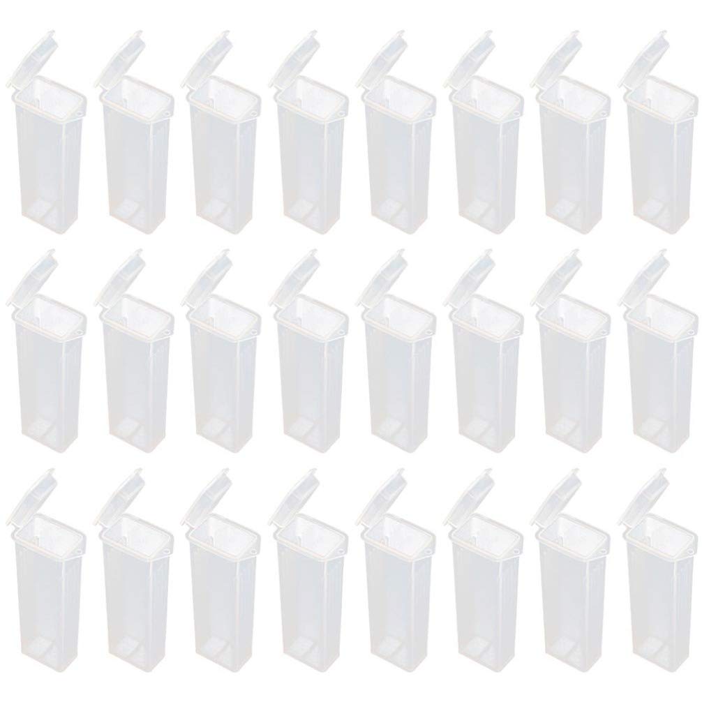 Scicalife Glass Slide Cases, 50pcs Plastic Rectangle Microscope Glass Holder Slide Box for 5 Slides, Microscope Slide Box for Laboratory Use