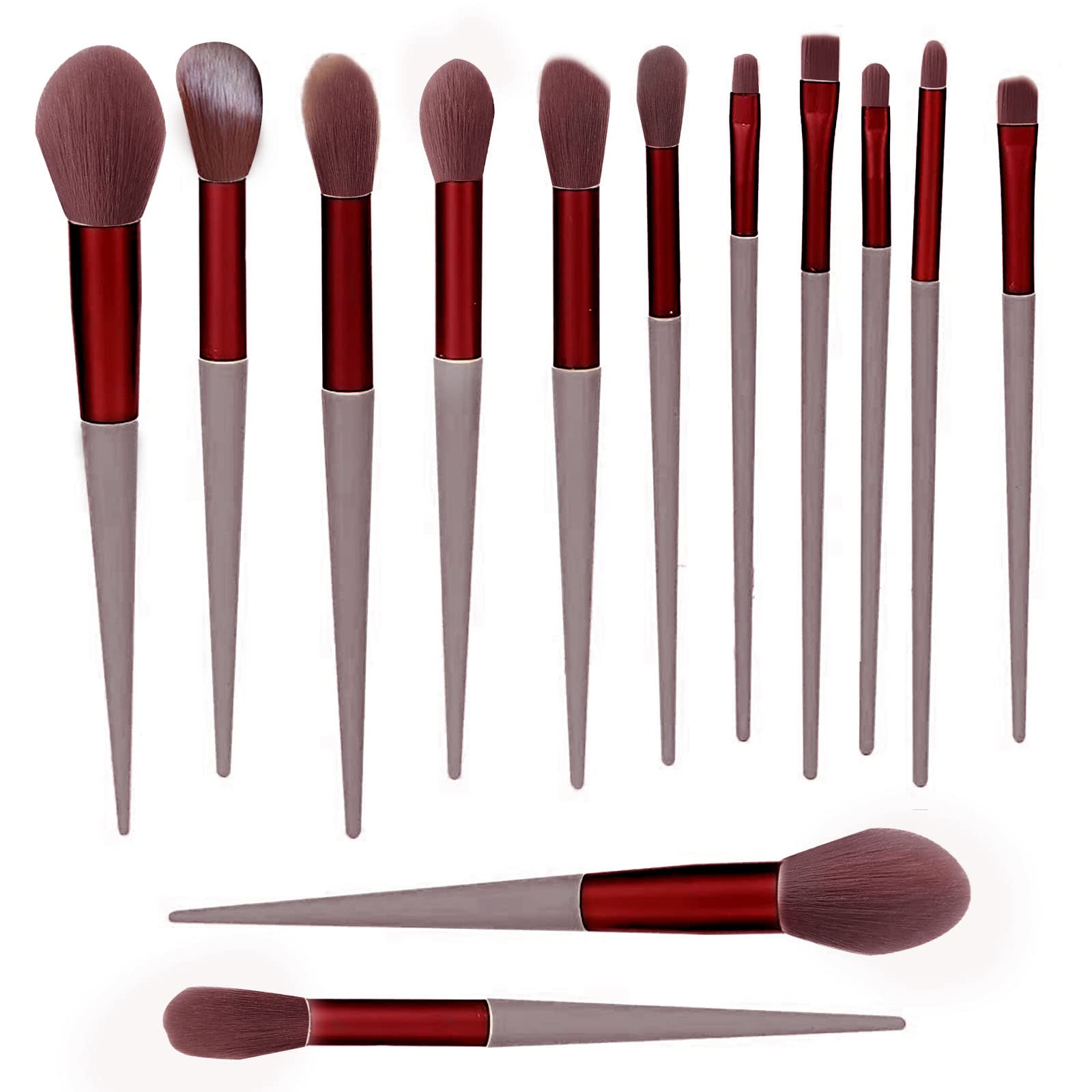 Makeup Brushes Set Contour Brush: Makeup Brushes Set Professional, Foundation Brush Eyeshadow Brush Premium Cosmetics Brushes With Organizer Bag (13 Piece Set) (Pink)