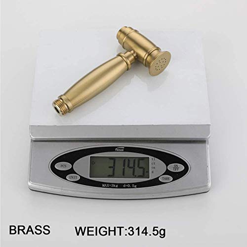 MINJING Hand Held Bidet Sprayer for Toilet, Solid Brass Warm Water Bidet Faucet, Single Handle Wall Mount Bidet Sprayer, Brushed Gold