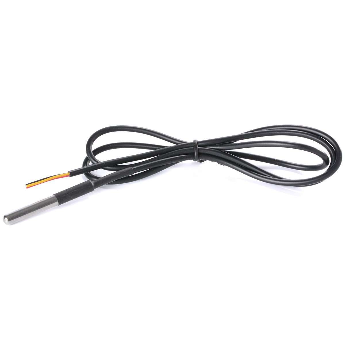 COVVY 3PCS DS18B20 Temperature Sensor Stainless Steel Probe, Accurate Reading, Measure Temperature -55°C to +125°C for Arduino