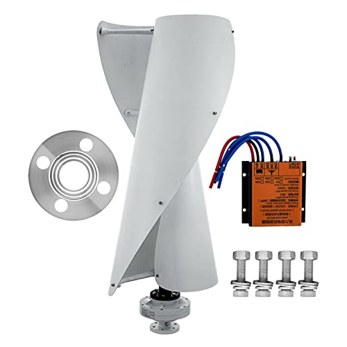 Gdrasuya10 Wind Turbine Generator 450W 24V DC Vertical Axis Turbine Wind Generator with Charge Controller for Hybrid Wind Solar System AC Permanent Magnet Helix Maglev Generator Wind Turbine Kit