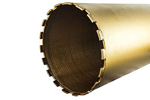 Jeremywell 10" (254mm) Diamond Wet Drill Core Bit for Concrete, Granite, Brick Block, 30/40 Diamond Grits, 1-1/4"-7 Threaded, Height 17"