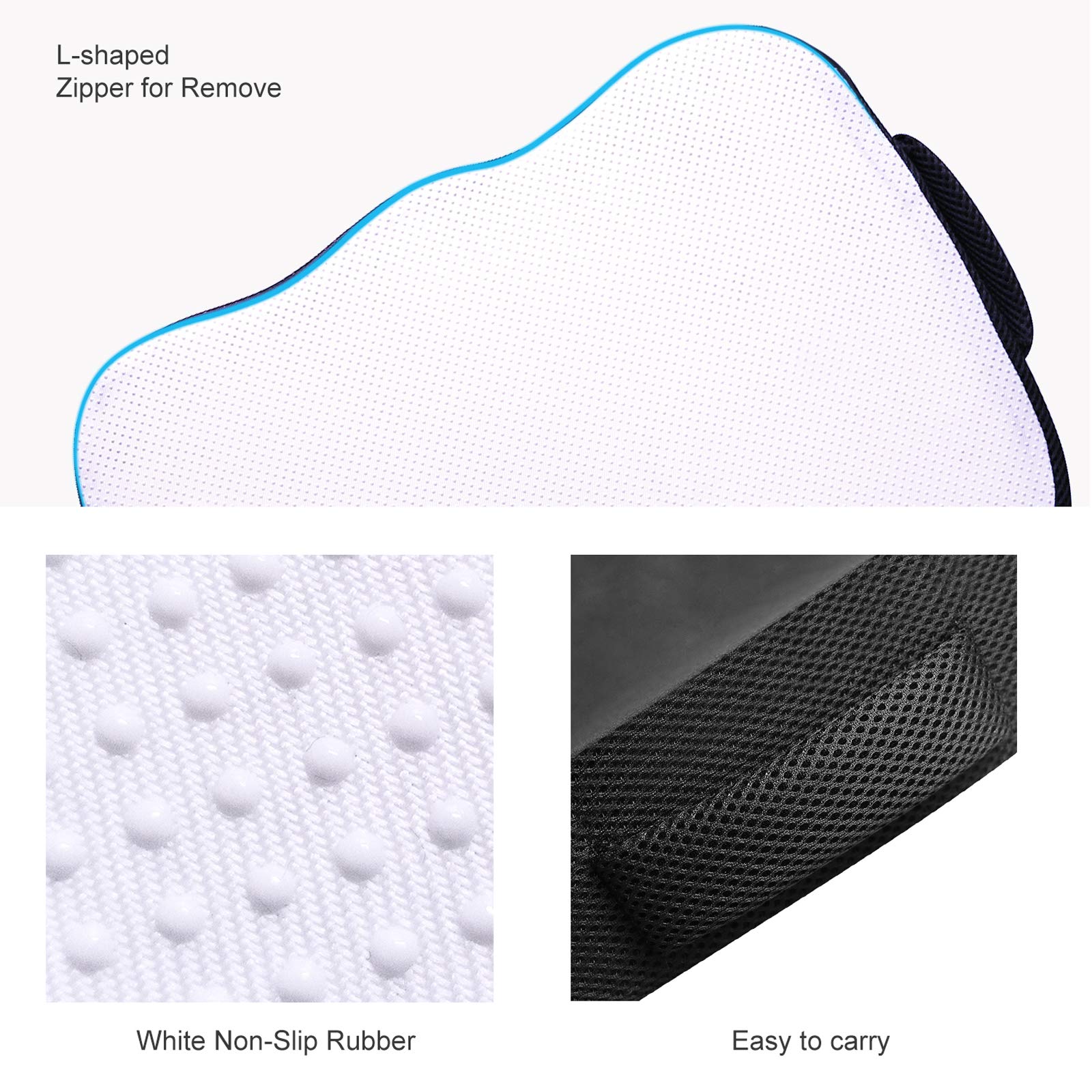 CoziPlan Memory Foam Seat Cushion for Pressure Relief, Coccyx Seat Cushion for Office Chair, Desk Chair, Computer Chair, and Car
