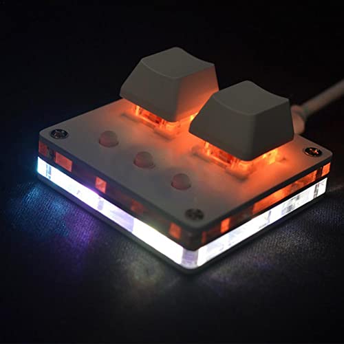 MAKIVI 2 Key OSU Mini Keyboard Gaming Keyboard Programming Macro Keypad Mechanical Keyboard with Blue Switch