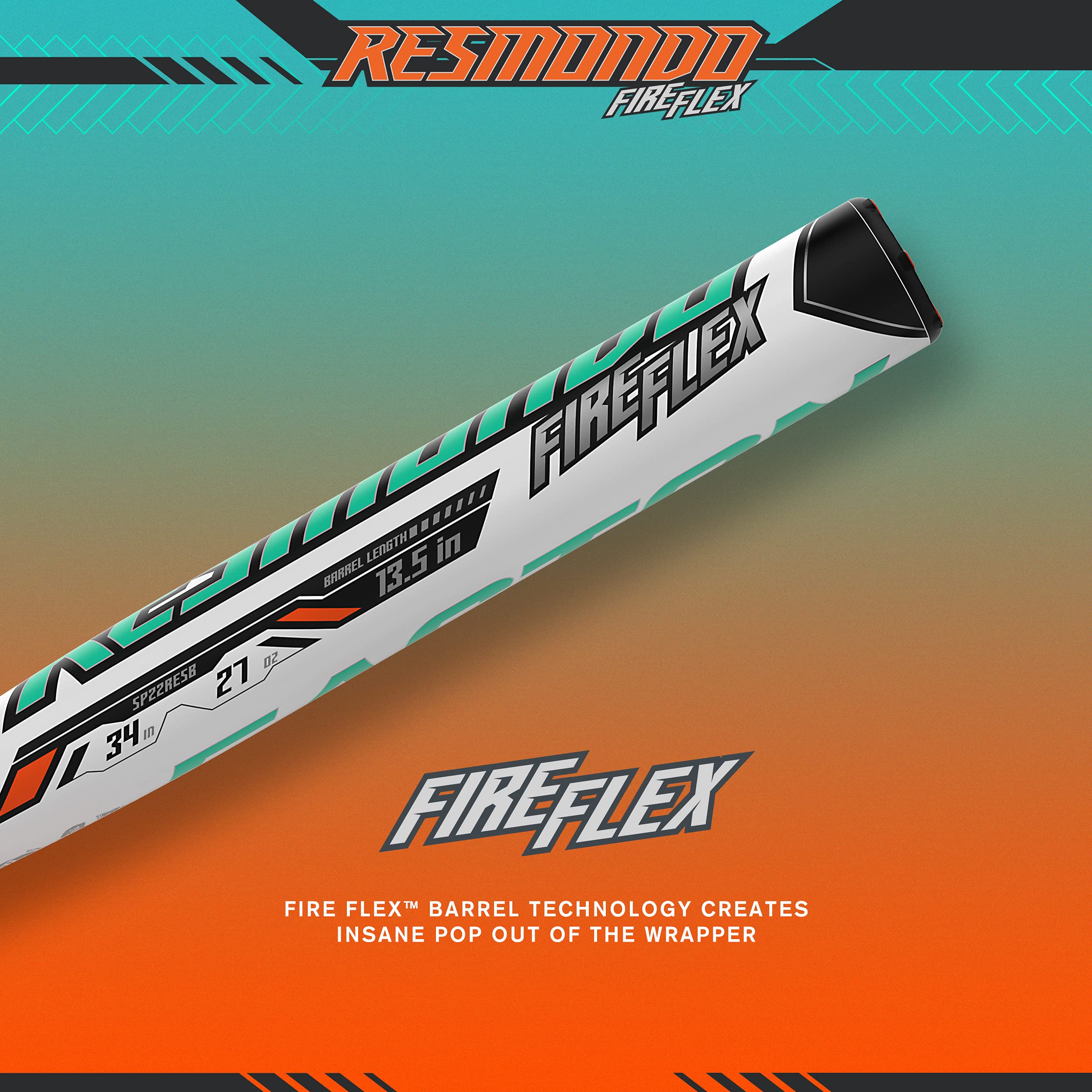 Easton RESMONDO Softball Bat, Balanced, 13.5 in Barrel, USSSA, ISA & NSA, 34in x 27oz